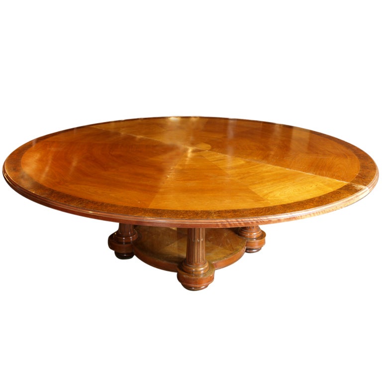 Antique Spanish Round Conference Table For Sale at 1stDibs