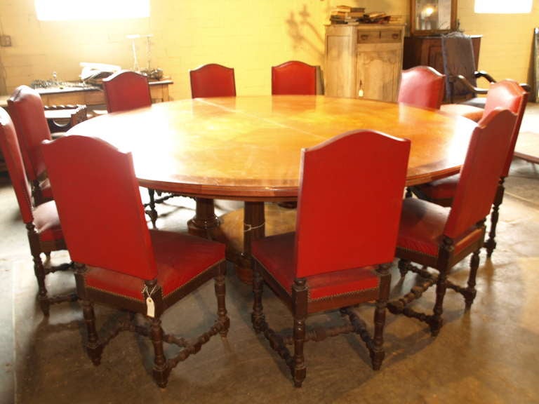 Antique Spanish Round Conference Table For Sale at 1stDibs