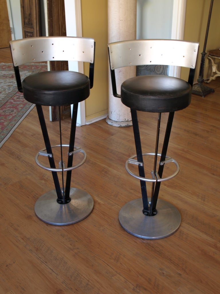 Pair of Vintage Italian Bar Stools at 1stDibs