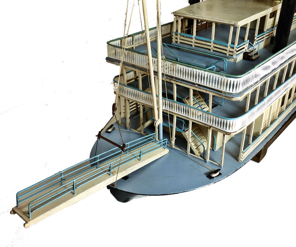 Vintage Creole Queen Paddle-wheel Nautical Toy Operating Model at 1stDibs