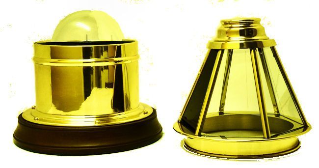 Polished Brass Nautical Skylight Compass Ships' Binnacle For Sale at ...