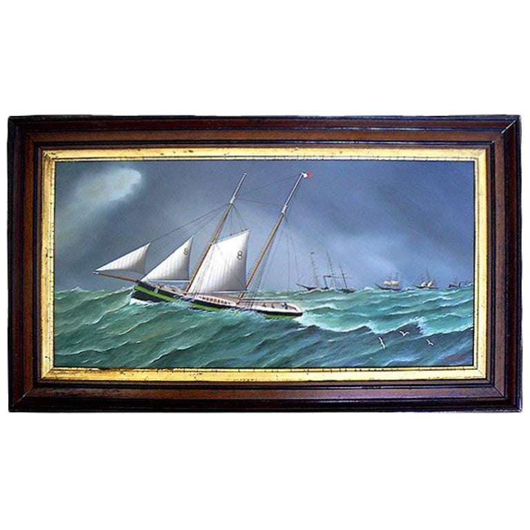 Ships Returning After Gales OOB Jerome Howes Marine Artist For Sale at ...