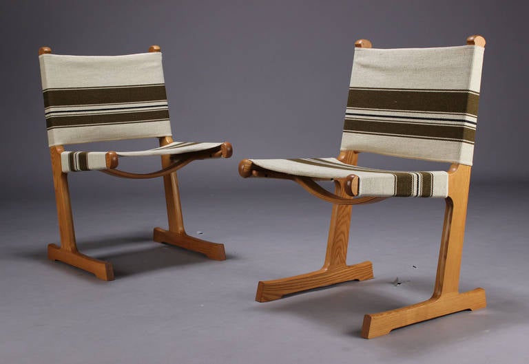 Ditte and Adrian Heath Set of Six Danish Cantilevered Dining Chairs ...