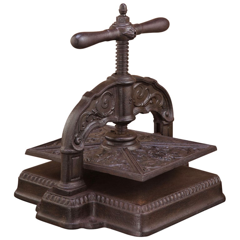 Antique Cast Iron Paper Press at 1stdibs