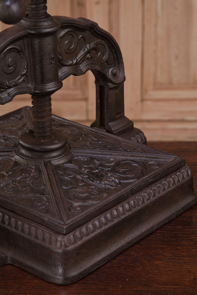Antique Cast Iron Paper Press at 1stDibs | antique paper press, antique ...
