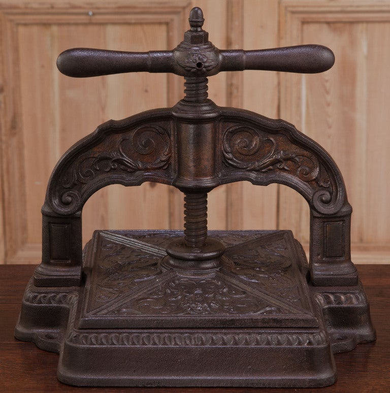 Antique Cast Iron Paper Press at 1stDibs | antique paper press, antique ...