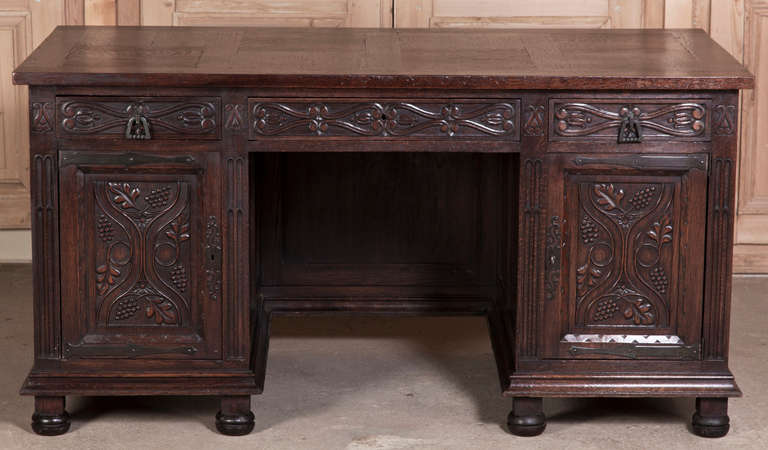 Vintage Rustic Gothic Desk at 1stDibs