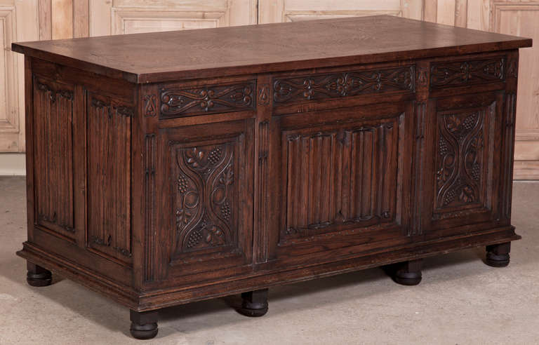 Vintage Rustic Gothic Desk at 1stDibs