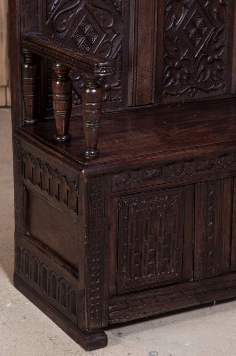 Antique English Hall Bench at 1stDibs