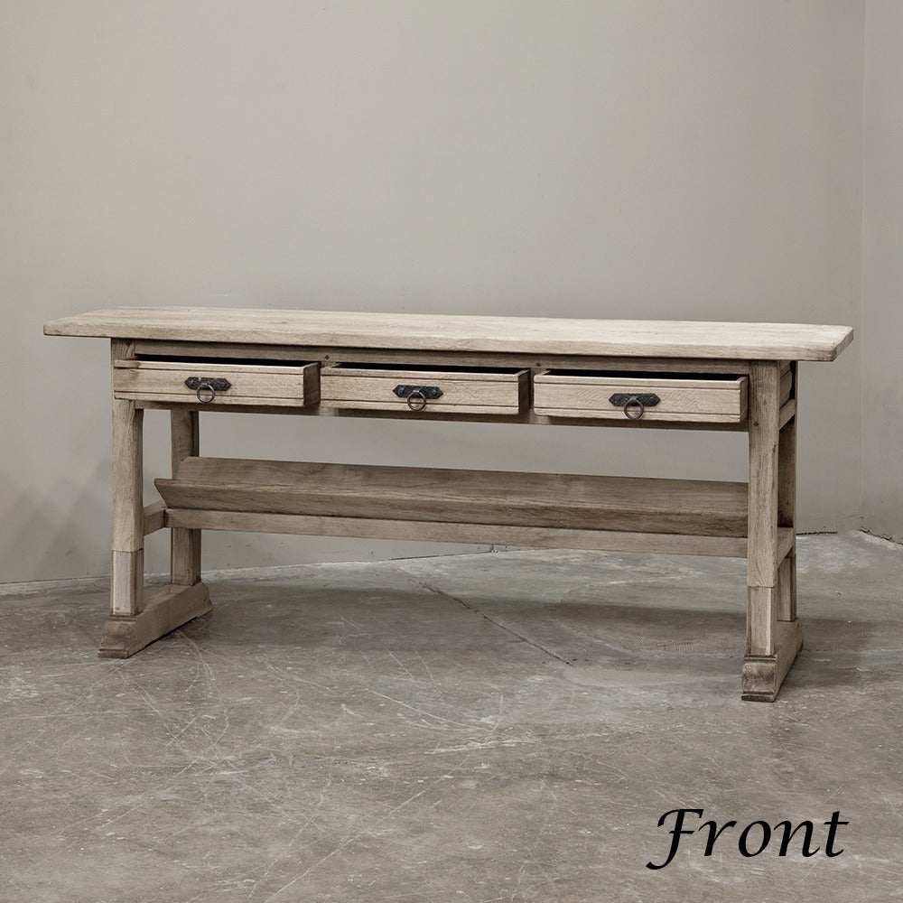 Antique Rustic Oak Library Table at 1stDibs | rustic library table