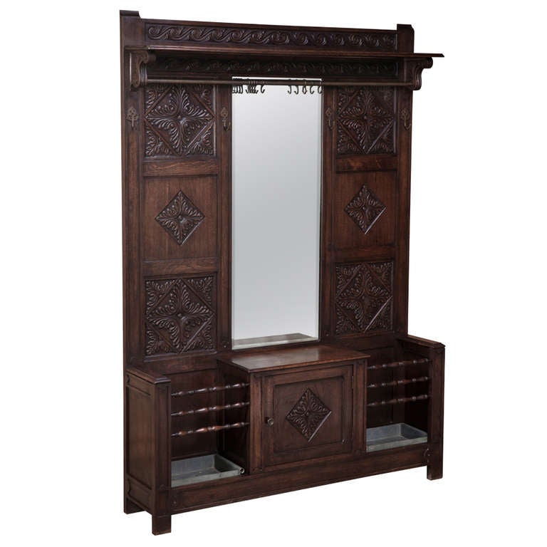 Antique Country French Hall Tree at 1stDibs