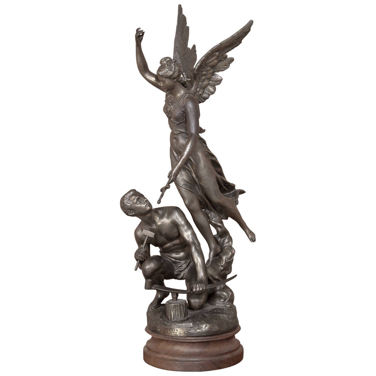 19th Century Spelter Statue at 1stDibs