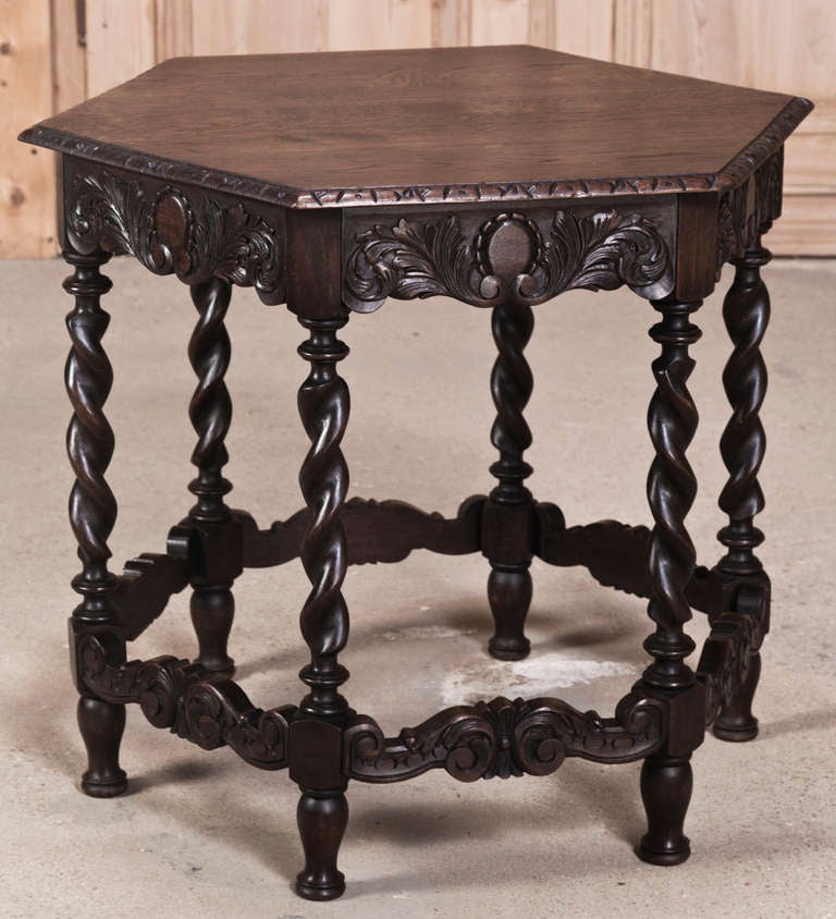 Antique Hexagonal Occasional Table at 1stDibs | antique hexagon table ...