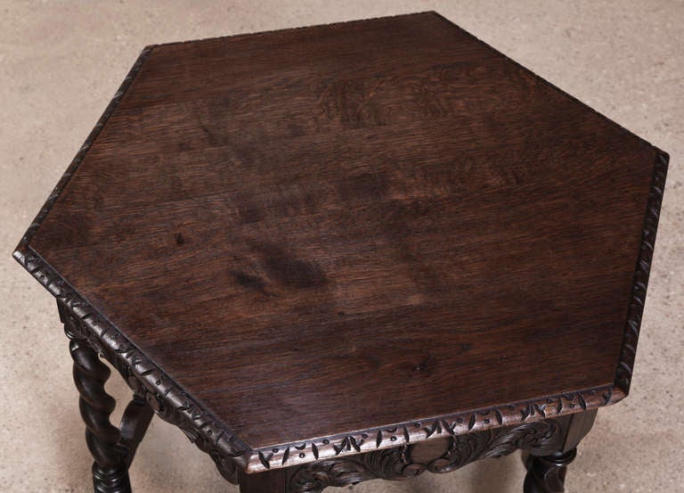 Antique Hexagonal Occasional Table at 1stDibs | antique hexagon table ...