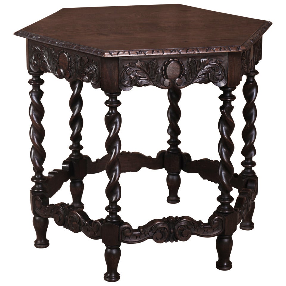 Antique Hexagonal Occasional Table at 1stDibs | antique hexagon table ...