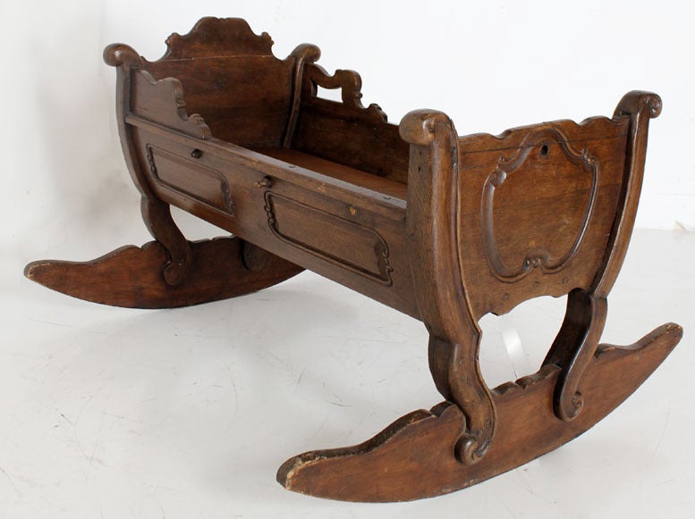Antique French 18th Century Walnut Bassinette at 1stDibs