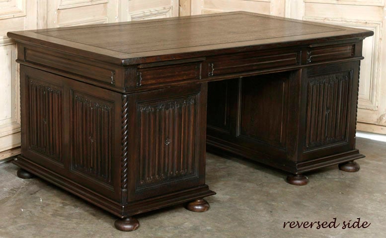 Vintage Gothic Executive Desk at 1stDibs