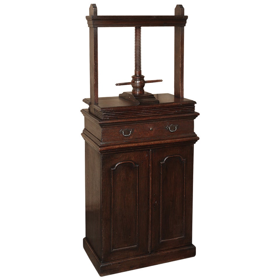 Antique Paper Press Cabinet at 1stDibs | old paper press