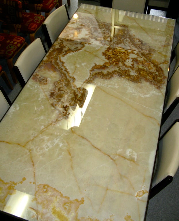 Amazing Custom Made Onyx Dining Table With Pull-outs at 1stDibs | onyx ...