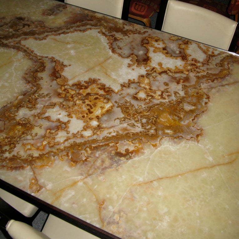 Amazing Custom Made Onyx Dining Table With Pull-outs at 1stDibs | onyx ...
