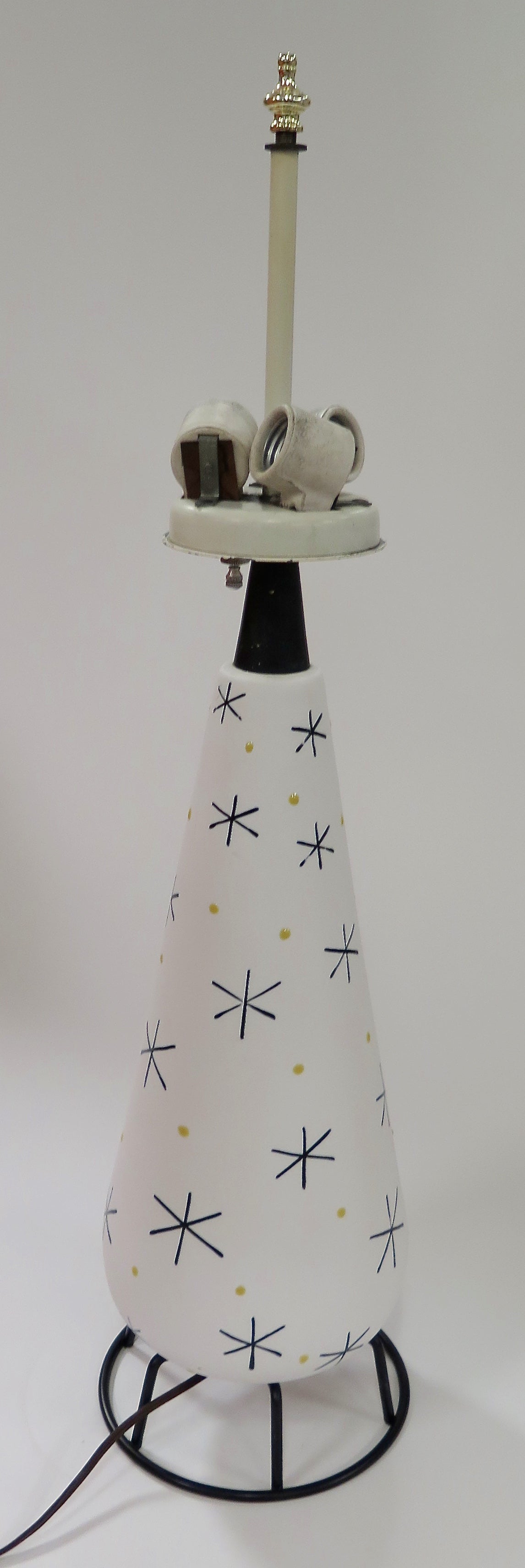 Pair of Frederick Weinberg Style Lamps with Celestial Motif at 1stDibs