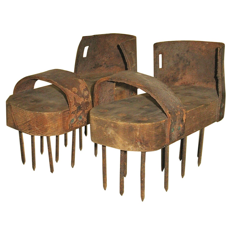 Size 12 1900 Primitive Soil Aeration Shoes at 1stDibs