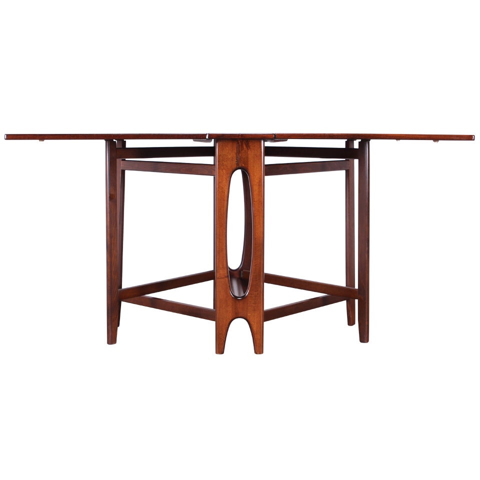 Danish Moller Style Rosewood Drop Leaf Table at 1stDibs