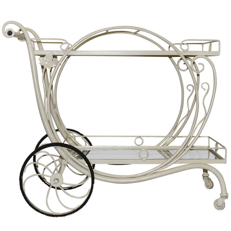 Wrought Iron Tea Cart by Salterini at 1stDibs | wrought iron serving ...