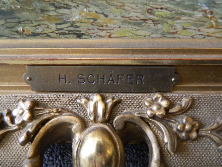 Schaefer Oil on Canvas Abbeville, Normandy at 1stDibs