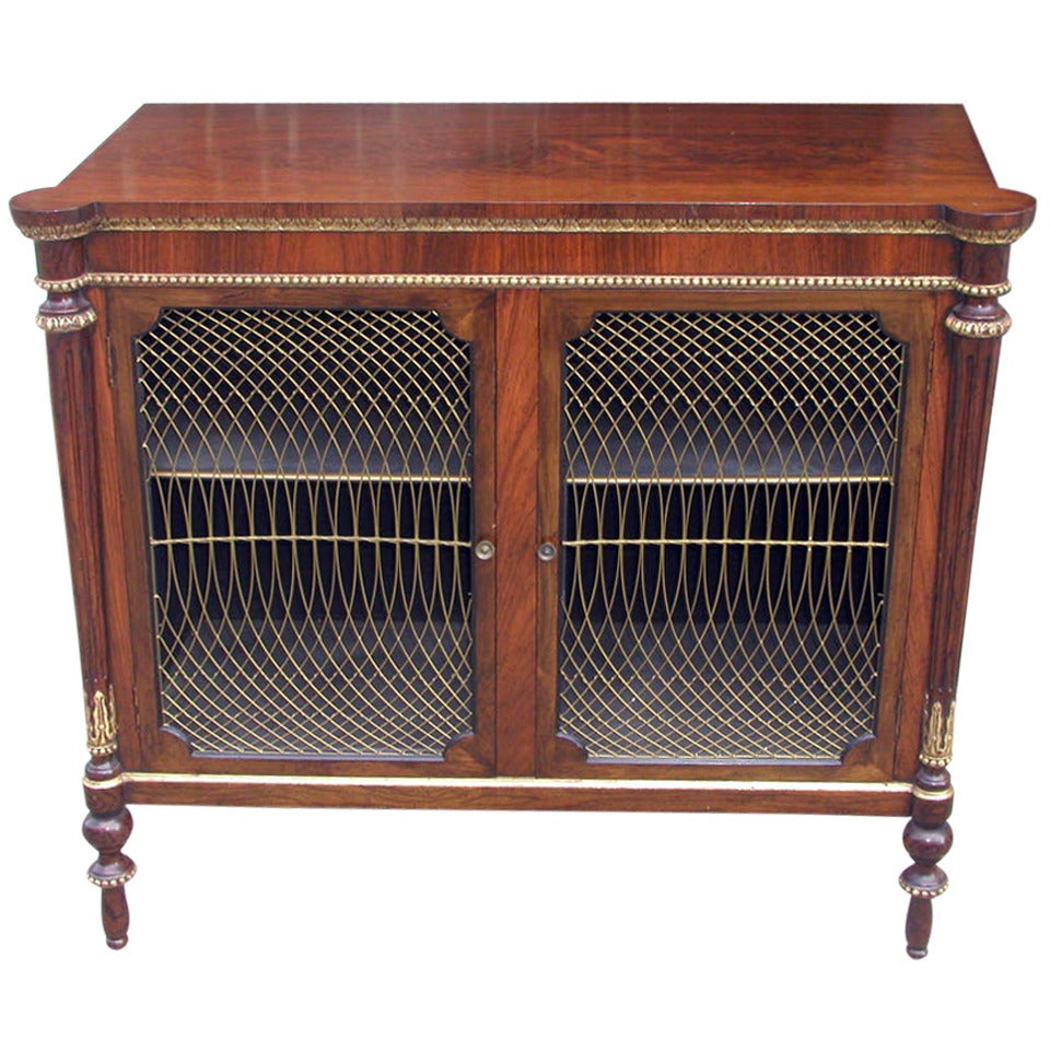 Regency Style Rosewood Side Cabinet at 1stDibs