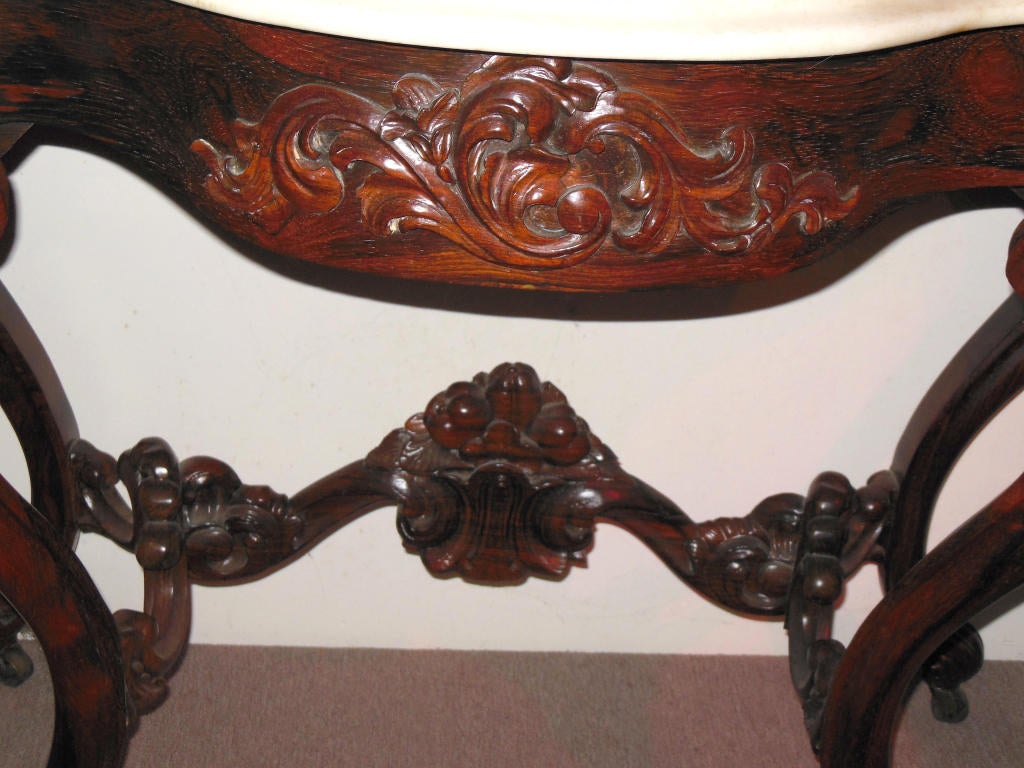 John Henry Belter Laminated Rosewood Rare Console Table at 1stDibs