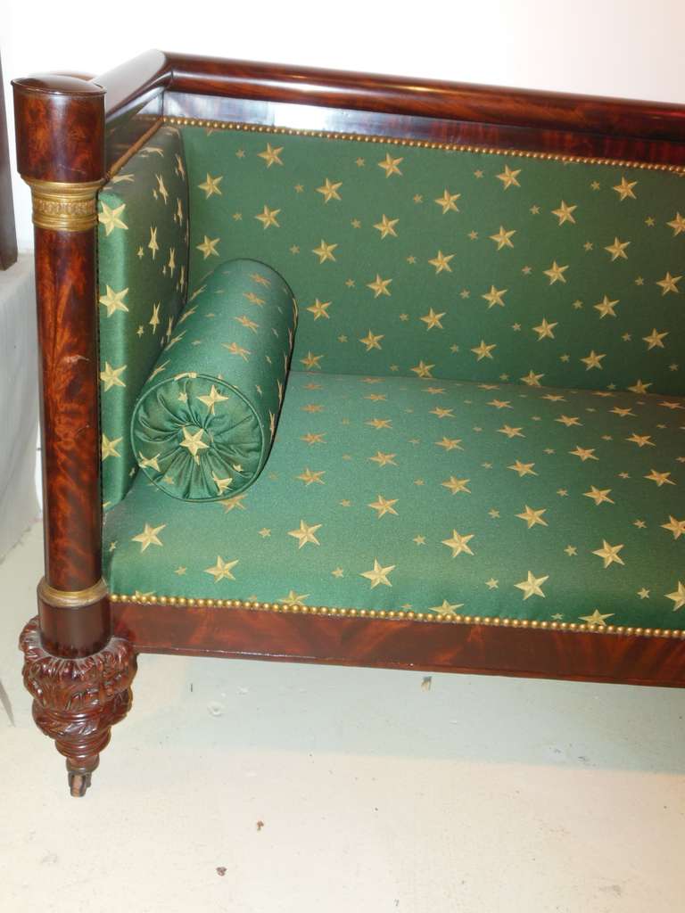 American Classical Box Sofa, 19th Century, New York For Sale at 1stDibs