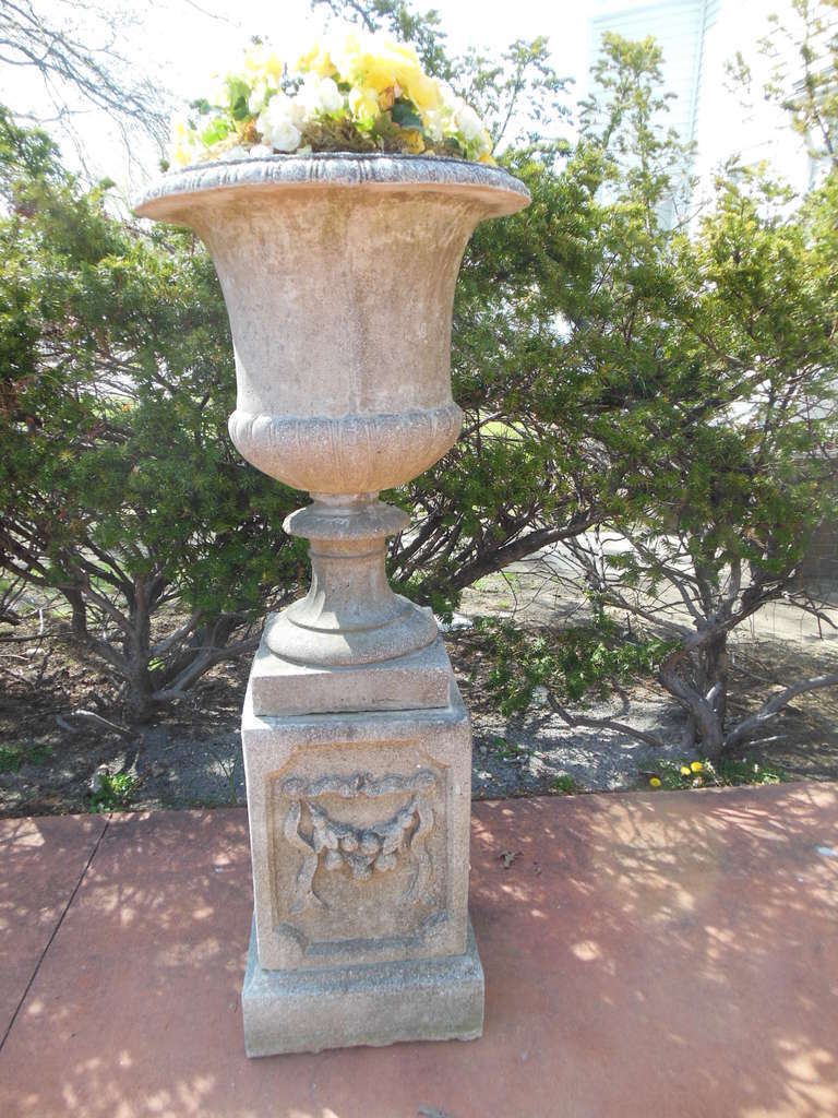 Large Cast Stone Urn at 1stDibs | large stone urns