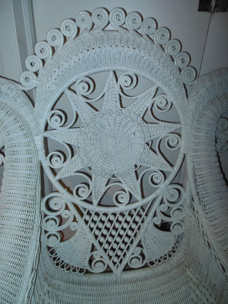 Elaborate Wicker Chair at 1stDibs