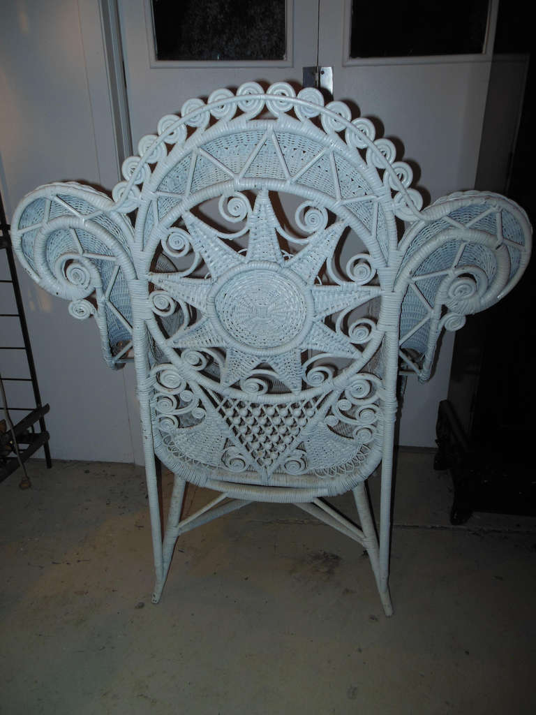 Elaborate Wicker Chair at 1stDibs
