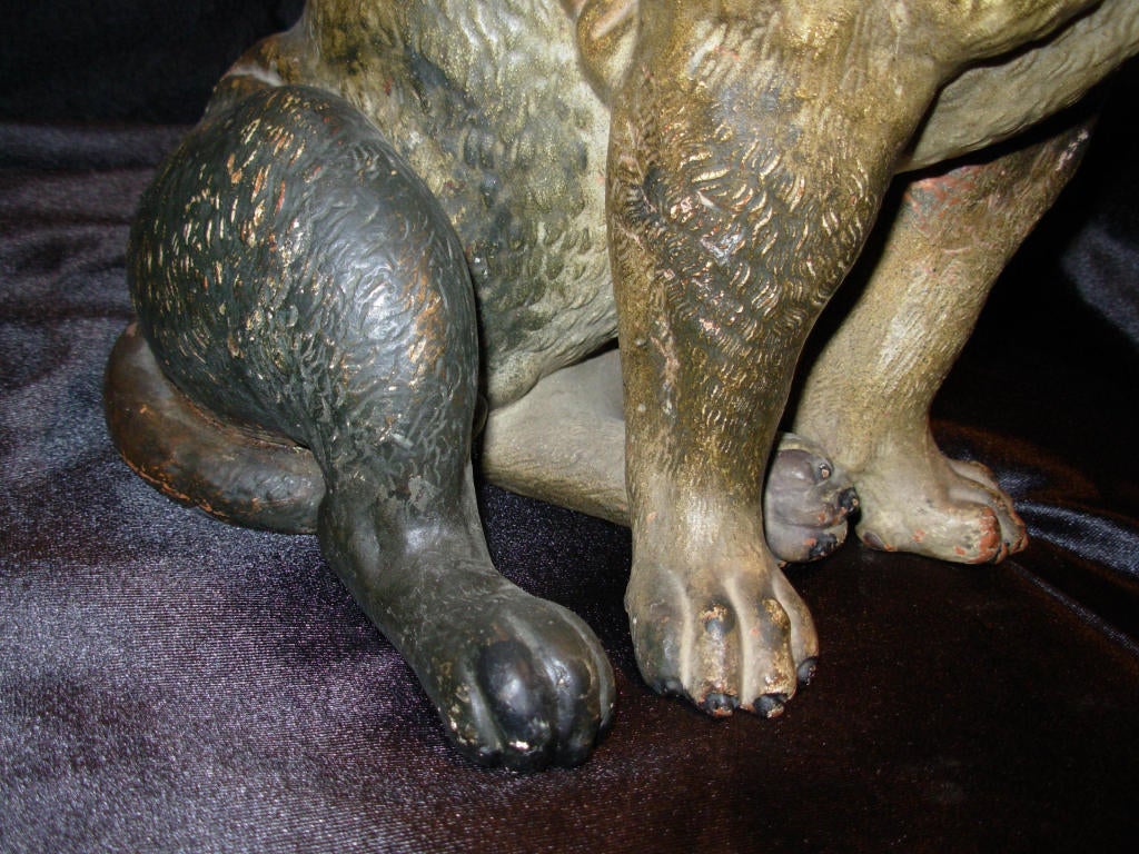 Terra Cotta Sitting Pug Dog Attributed to Goldscheider For Sale at ...