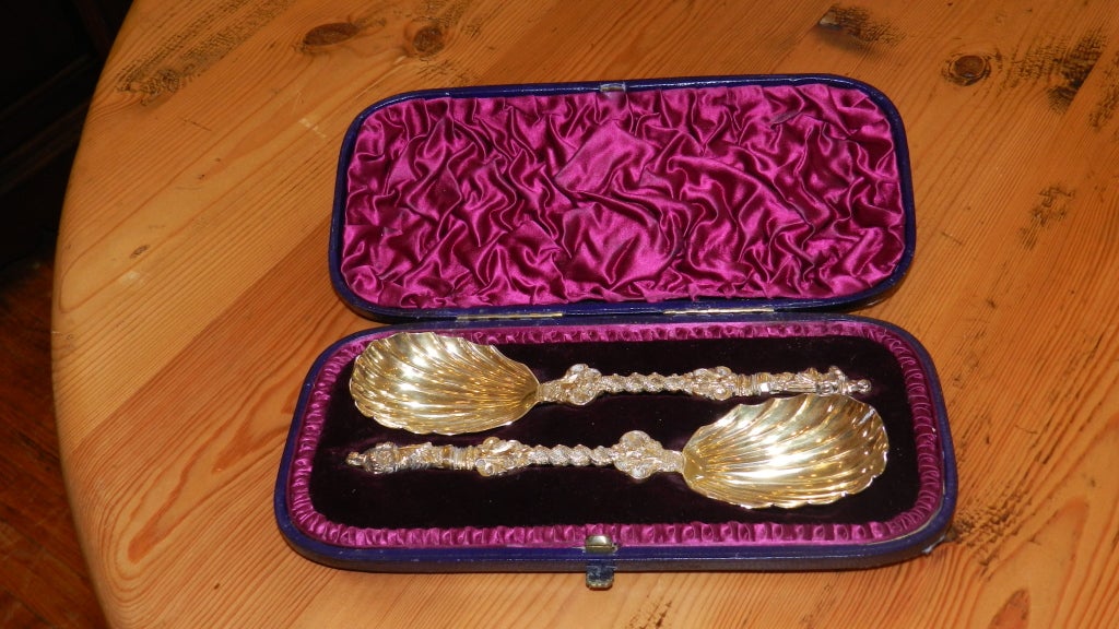 Sterling Silver Serving Spoons by Charles Rawlings at 1stDibs