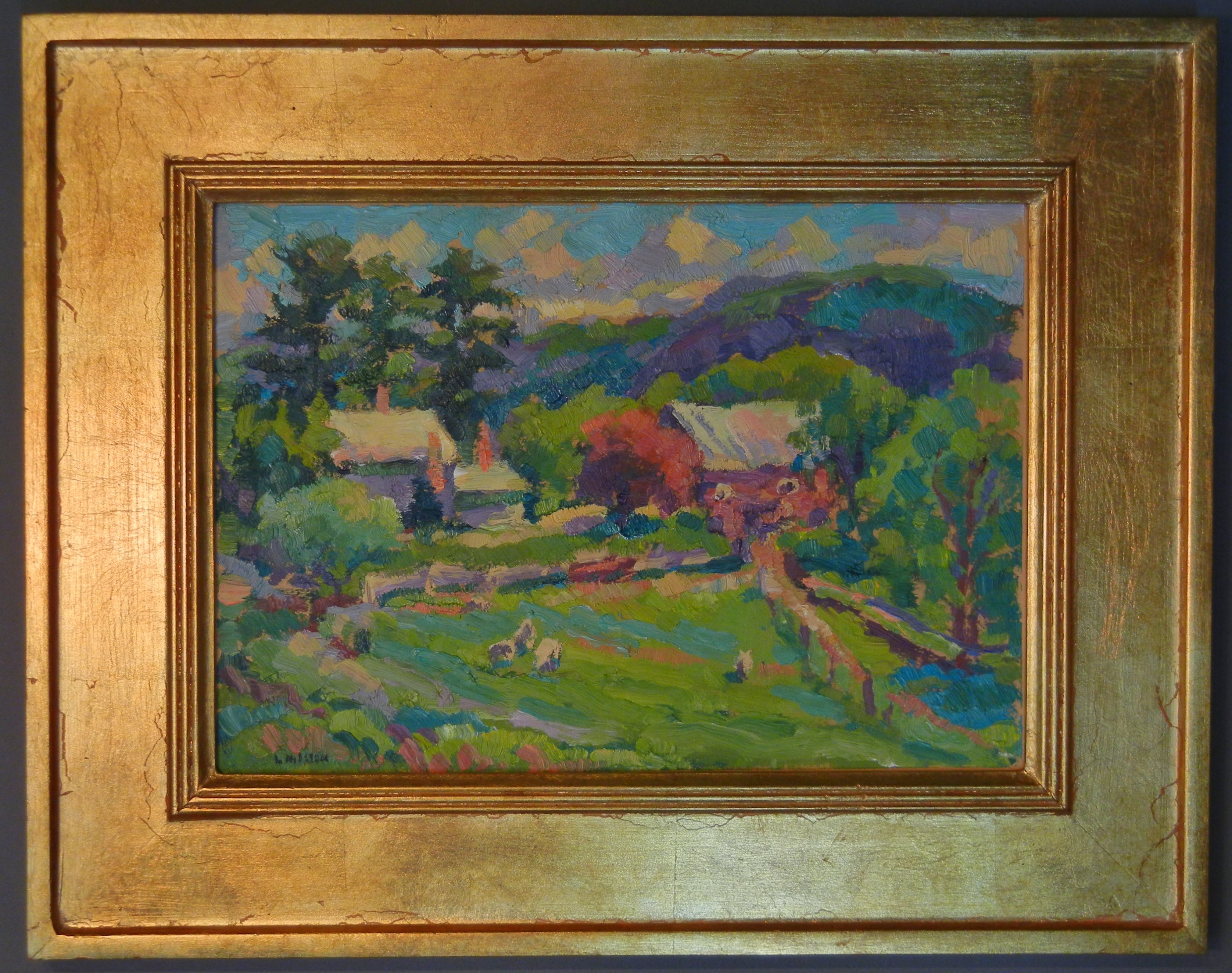 "Vermont Sheep" by Leif Nilsson, American Impressionist, 1995 Oil Paint ...