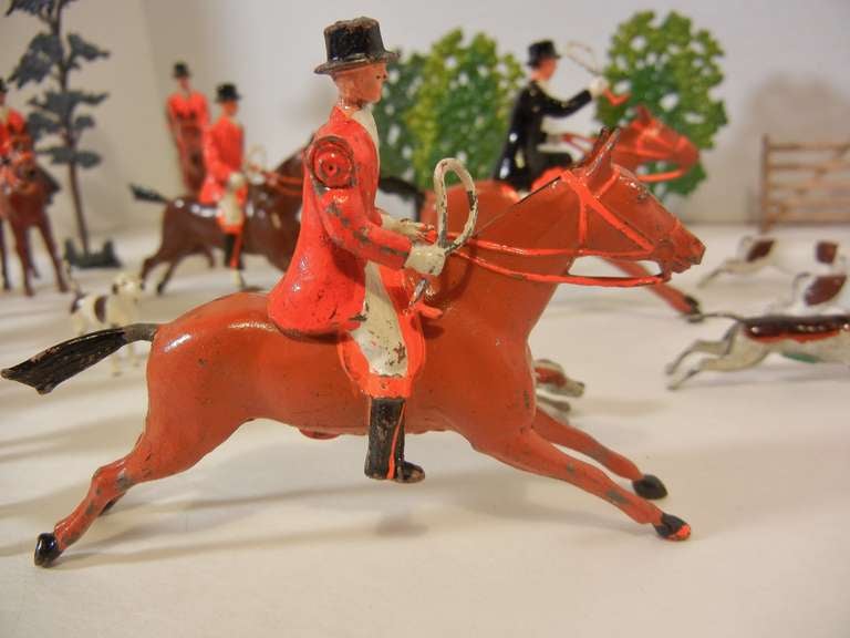 Fox Hunt Vignette of 30 Assembled Toy Figures by Britains Ltd., England ...
