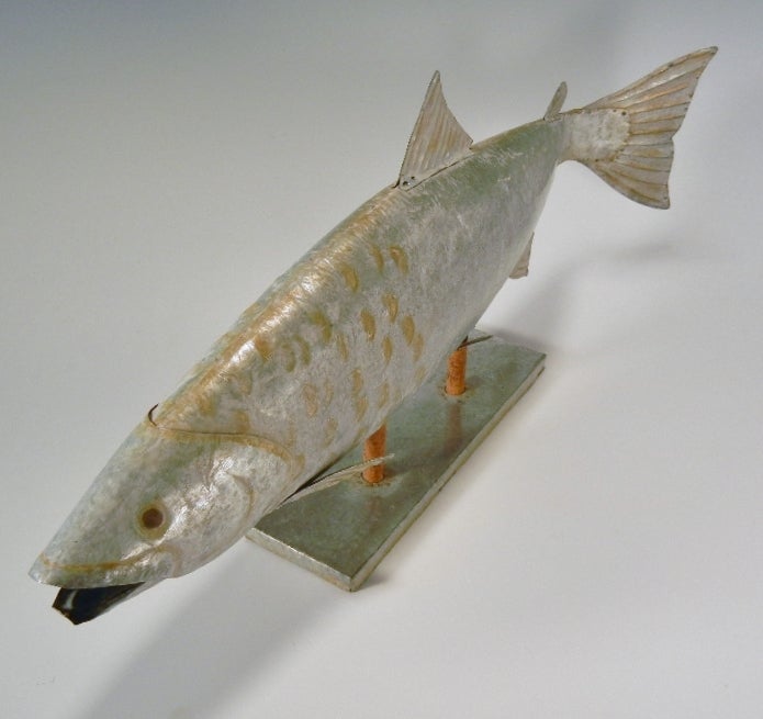 Atlantic Salmon Life-Sized Galvanized Steel Fishmonger's Sign at 1stDibs