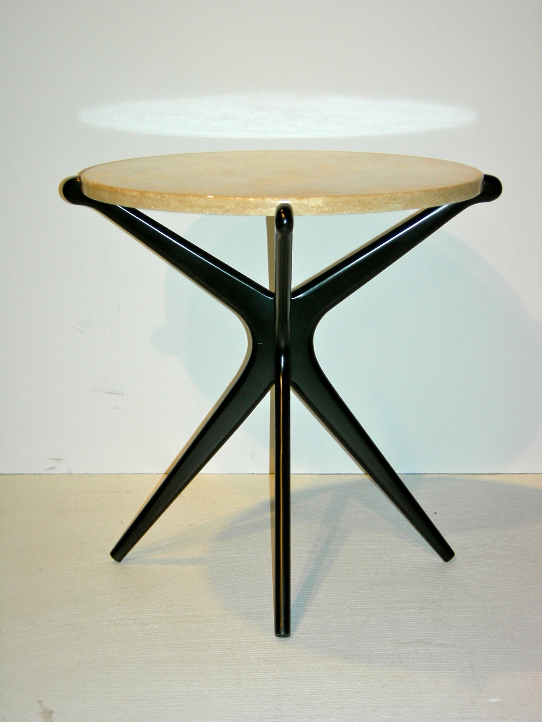 Ebonized Ponti Style Spear Tip End/Side Tables at 1stDibs