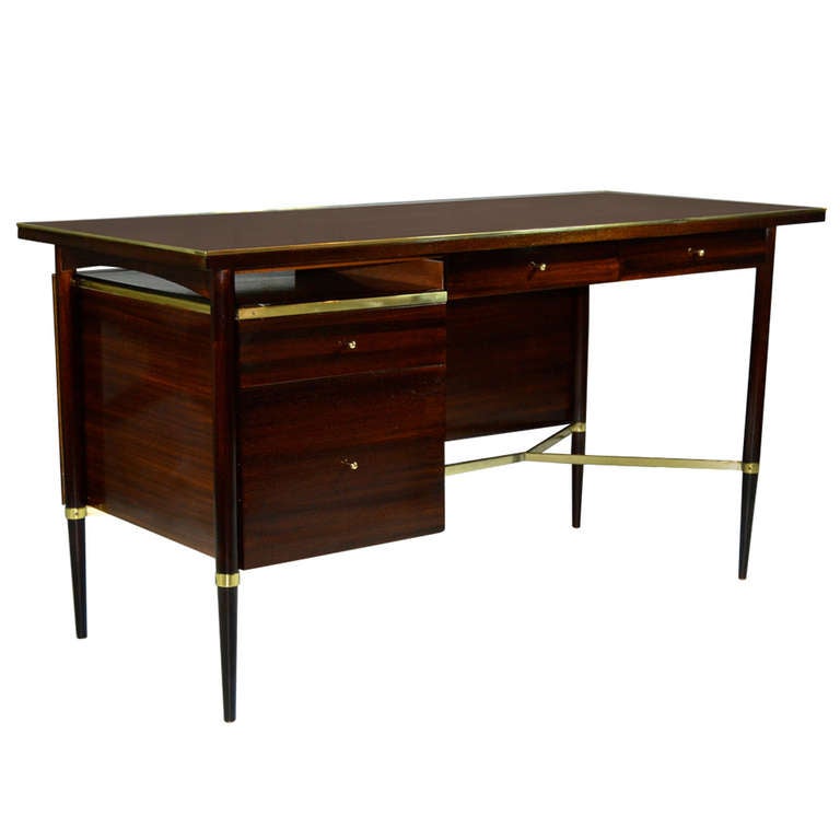 Paul McCobb Mahogany Desk, Connoisseur Collection at 1stDibs