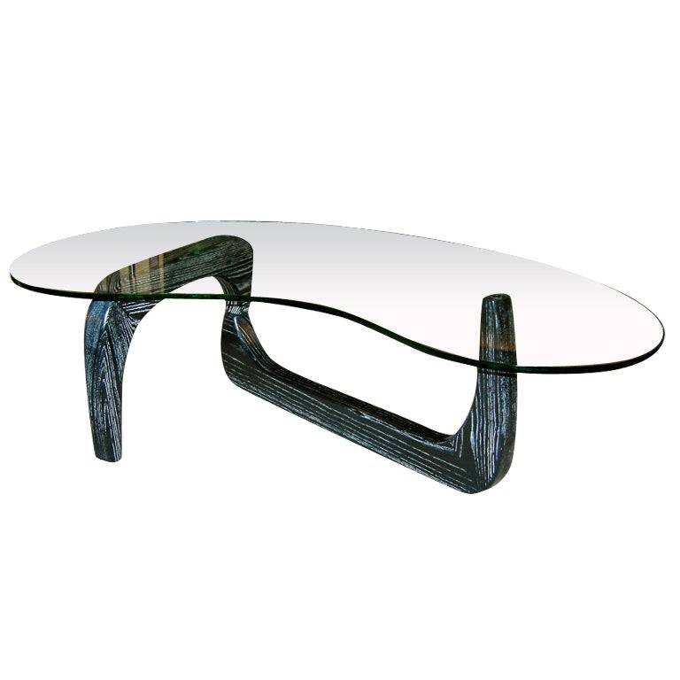 Isamu Noguchi Cerused Freeform Coffee / Cocktail Table at 1stDibs