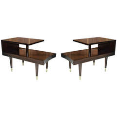 Pair of 1960's Mahogany Side / End Tables at 1stDibs