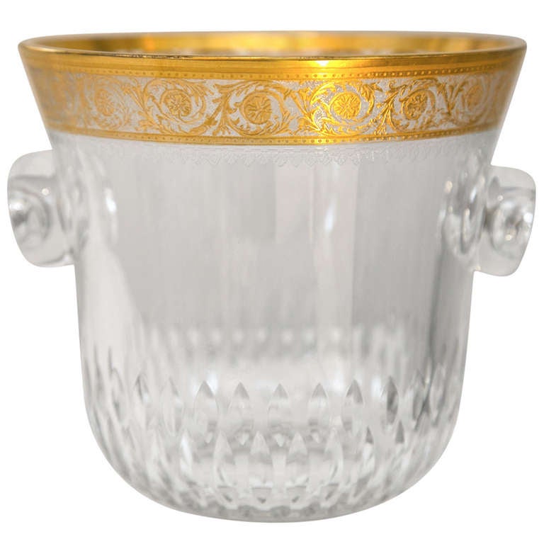 Saint-Louis Thistle Crystal Ice Bucket at 1stDibs