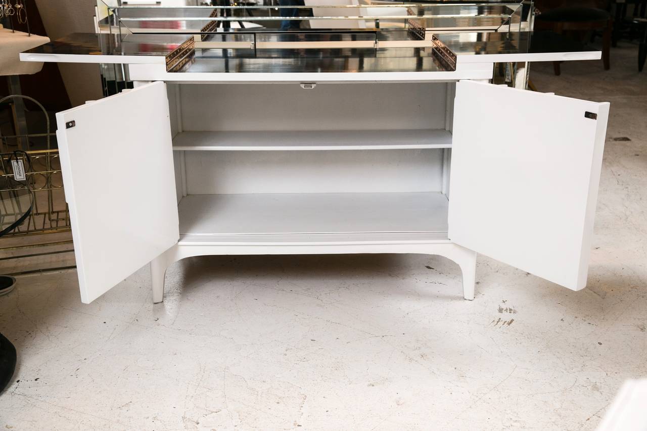 1960s Bar Console with Fold Out Top at 1stDibs