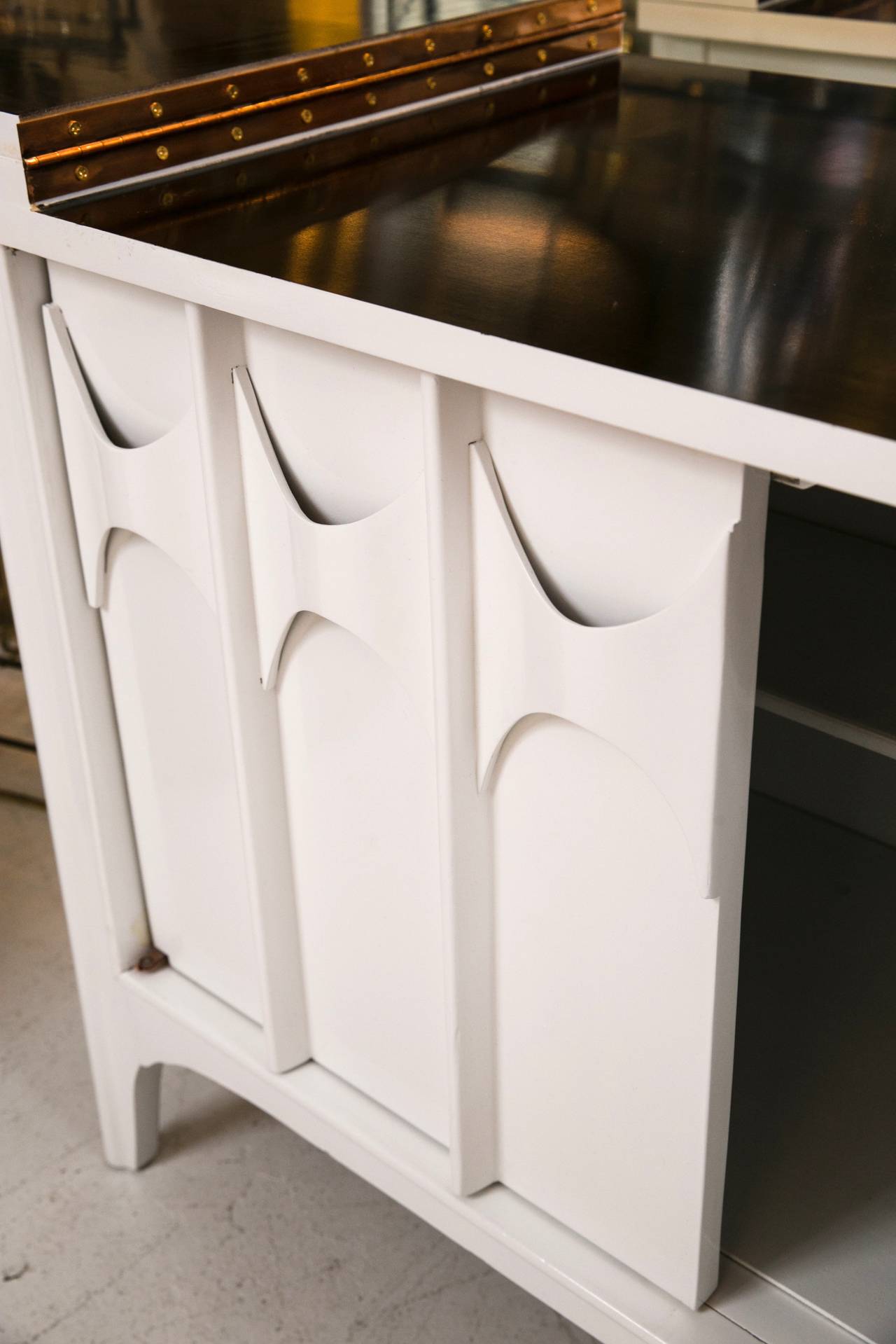 1960s Bar Console with Fold Out Top at 1stDibs