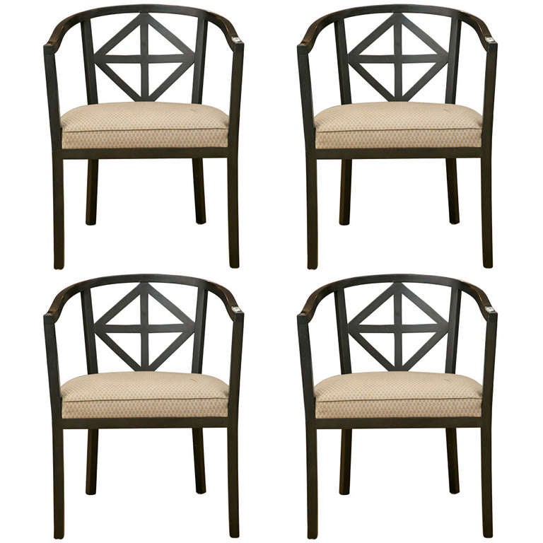 Set of Four Josef Hoffman Chairs by Wittmann at 1stDibs