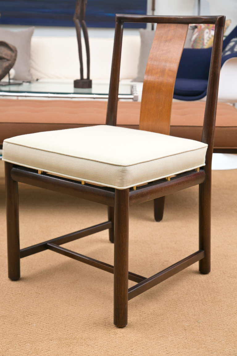 Mid-Century Set of Six Baker Dining Chairs at 1stDibs