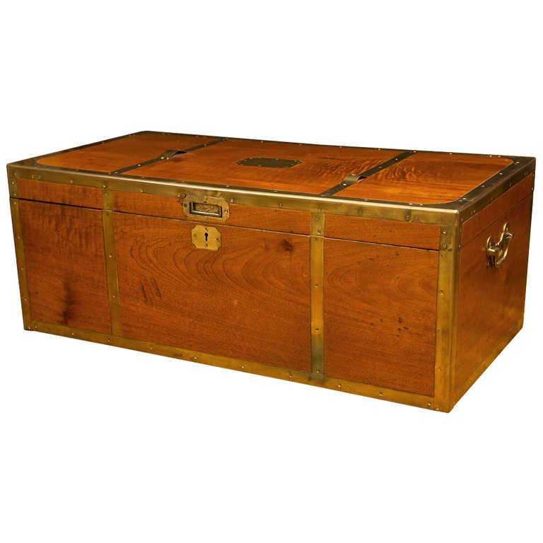 Antique Campaign Trunk at 1stDibs